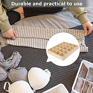 Set of 2 - Wooden Drawer Organizers with 20 Compartments | Space-Saving Belt, Tie, and Sock Organizer | Stackable Desktop Storage Box for Neat and Tidy Dresser, Closet, Under-Bed Storage