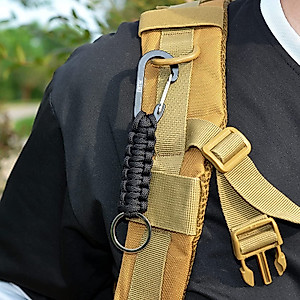 EOTW Carabiner Keychain,Paracord Keychain Small Aluminum Clip D Ring for Camping, Hiking, Fishing, Or As A Key Organizer