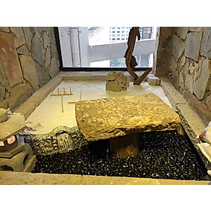 FANTIAN 2lbs Black Pebbles for Indoor Plants, Polished Black River Rocks for Potted Plants Vase Aquarium Landscaping and Outdoor Garden Decorative Black Stones