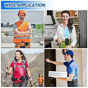 4-IN-1 𝐖𝐚𝐢𝐬𝐭 𝐅𝐚𝐧 - Upgraded 3 Speeds Strong Airflow 10000mAh Portable Cooling Fan Rechargeable Wearable Personal Clip on Shirt Belt for Outdoor, Jobsite, Farms, Traveling, Fishing, Camping