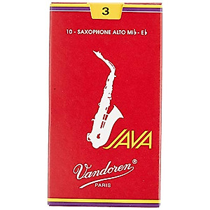 Vandoren SR263R Alto Sax JAVA Red Reeds Strength 3; Box of 10