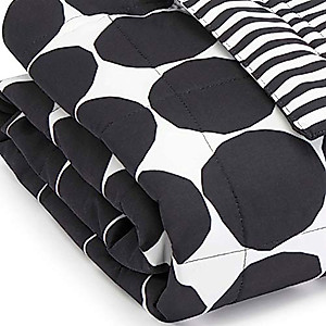 Marimekko - Throw Blanket, Soft & Cozy Alternative Down Blanket, Modern & Stylish Home Decor for Bed or Couch (Pienet Kivet Black, Oversized Throw)