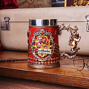Nemesis Now Harry Potter Gryffindor Hogwarts House Collectible Tankard, 1 Count (Pack of 1), Red Gold, 650 milliliters