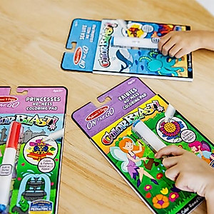 Melissa & Doug On the Go ColorBlast! Activity Books Set - Fairy, Princess, and Sea Life