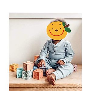 Baby Newborn Girls Boys Long Sleeve Clothes Striped Romper & Pants Set Infant Fall Winter Cotton Outfits (B-Blue, 0-6 Months)