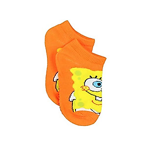 Nickelodeon Spongebob Squarepants Boys Girls Toddler 6 pack Socks (Medium (6-8), Multicolor)