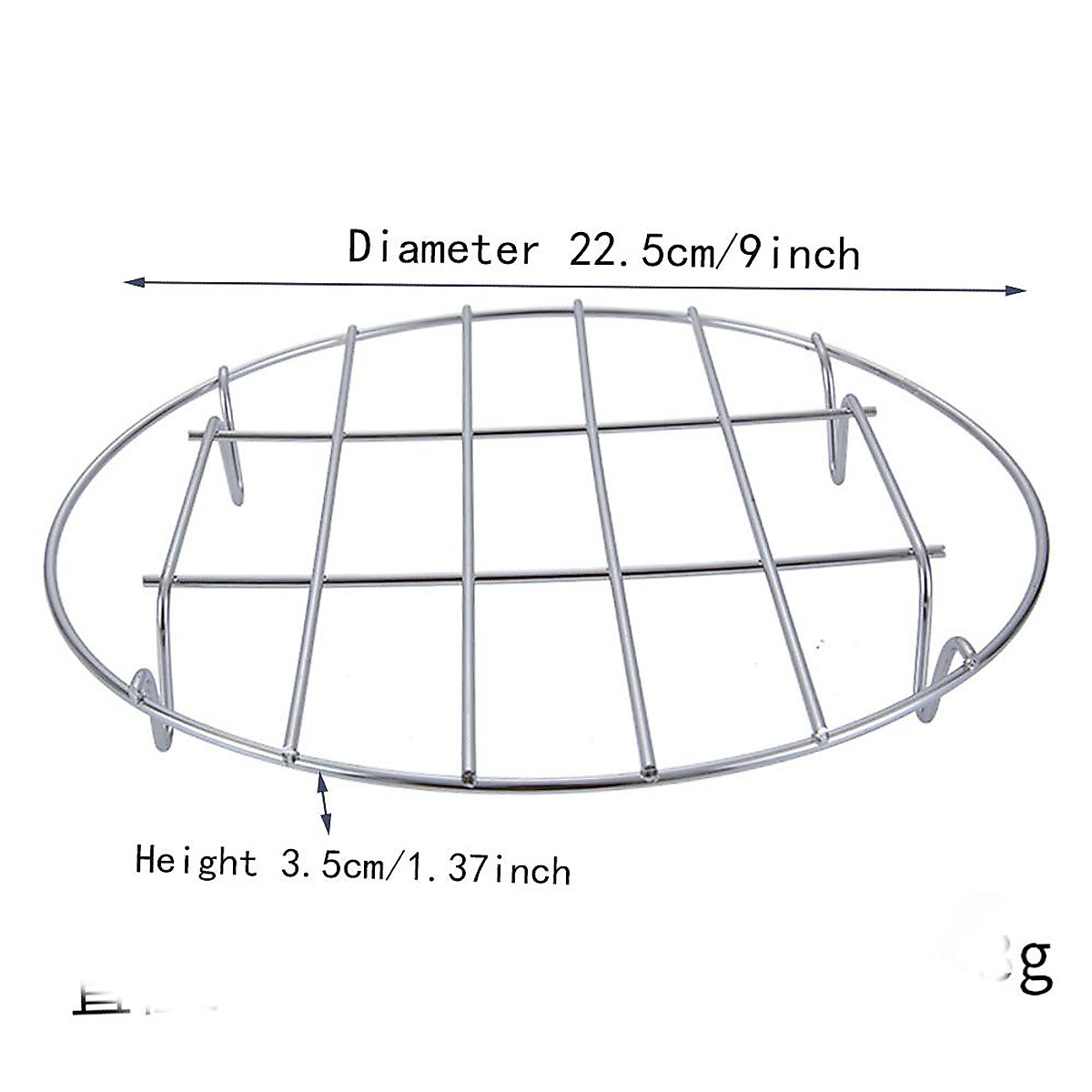 Cooking Rack Round, 9-Inch Stainless Steel Round Rack for cooking Cooling Steaming Baking, Fit Air Fryer Stockpot Instant Pot Pressure Cooker, 2 PACK -Oven & Dishwasher Safe