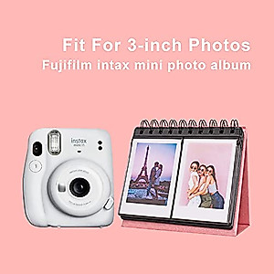 68 Pockets Mini Photo Album for Fujifilm Instax Mini 7s 8 8+ 9 25 26 50s 70 90/ Fujifilm Instax SP 1/ Polaroid PIC-300P/ Polaroid Z2300/ LG PD 233/ LG PD 239/ Name Card (Pink)