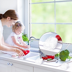 300 Pieces Kitchen Sink Strainer Mesh Bag Disposable Mesh Sink Strainer Bags Sink Net Strainer Filter Bags Sink Trash Mesh Bag for Sink Drain for Collecting Kitchen Food Waste Leftover Garbage