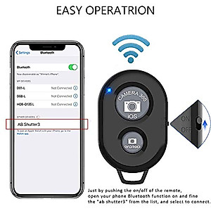 Cellphone Remote Shutter for Smartphones and Tablets (3 Pack), AOQIYUE Wireless Camera Remote Control Compatible with iPhone/Android Cellphone Wrist Strap Included -Create Amazing Photos and Videos
