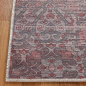 BNM Indoor Area Rug, Non-Slip Backing for Kids or Pets, Entryway, Living Room, Kitchen, Dorm, Bedroom, Hallway, Machine Washable Rugs, Floor Cover, Bohemian Rustic Home Decor, 6' x 9', Teal