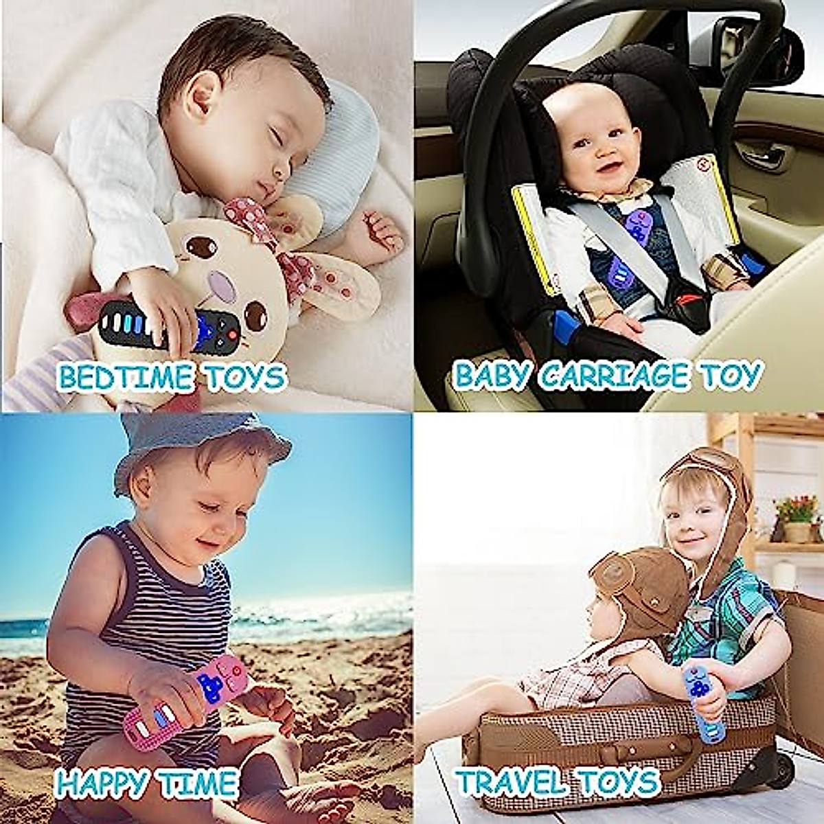 2-Pcs Silicone Baby Teething Toys, Silicone Reomte Teethers for Babies, Remote Control Shape Teething Toys, Chew Toys for Boys and Girls Soft Teething Remote