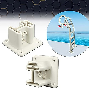 PIT66 2Pcs Heavy Duty Resin in-Pool Above Ground Swimming Pool Ladder Compatible with Ladder Flange 832414
