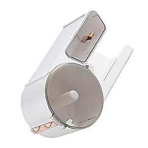 LIGHTAOTAO Paper roll Wall Mounted Toilet Paper Holder White Paper Towel Holder Wall Mounted Paper Towel Holders Towel Storage Rack Toilet Tissue Holder Tissue Storage Shelf Toilet Paper Case