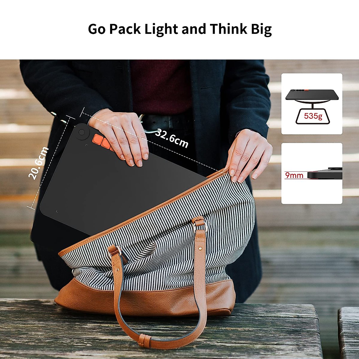 Graphics Drawing Tablet VEIKK Voila L Pen Tablet for PC,with Battery-Free Stylus and 4 Customized Keyboard Keys for Windows/Mac/Linux/Chrome/Android