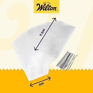 Wilton Party Bags 4"x9-1/2" (50/pkg-clear)