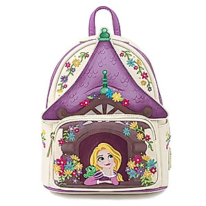 Loungefly Disney Tangled Tower Scene Womens Double Strap Shoulder Bag Purse