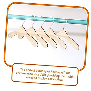Ciieeo 15pcs Doll Hanger Wooden Clothes Hanger Wood Clothes Hangers Doll Clothes Rack Small Clothes Hangers Doll Clothes Hanger Mini Doll Hanger Tiny Doll Clothes Hangers Small Hangers