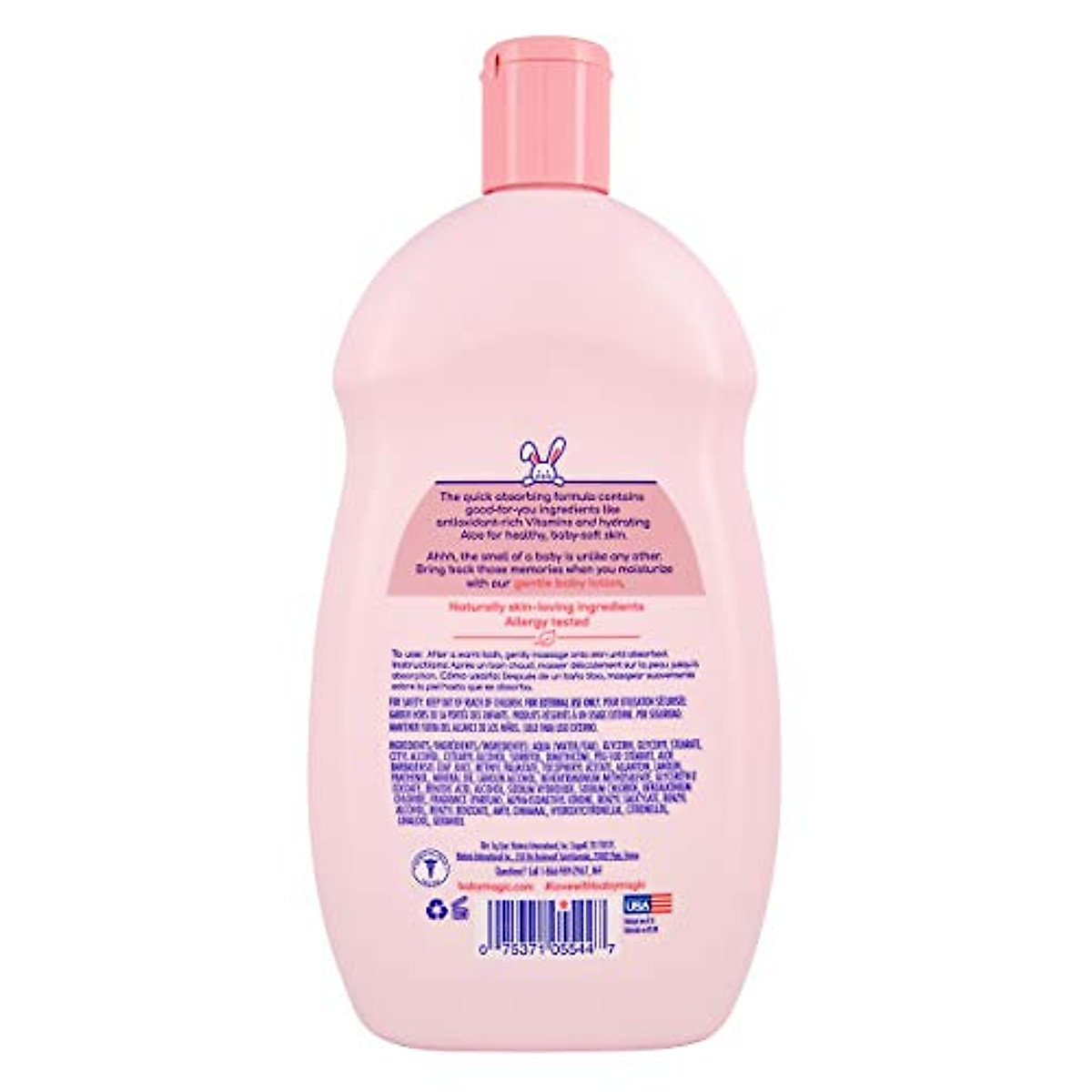 Baby Magic Gentle Baby Lotion, Vitamins & Aloe, Free of Parabens, Phthalates, Sulfates and Dyes, Camellia Oil & Marshmallow Root Original Scent, 16.5 Fl Oz