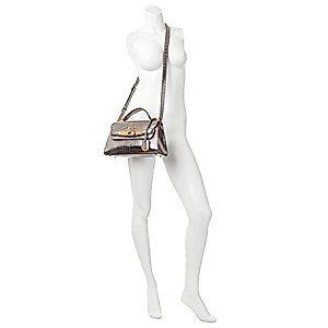GUESS Enisa Top Handle Flap, Pewter