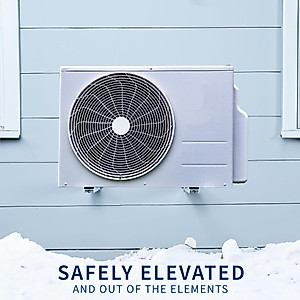 VIVO Adjustable Mini Split Air Conditioner Wall Mount, Designed for 1-1.5 HP Air Conditioners, Sturdy Steel Fits 9000 to 36000 BTU Systems, White, Mount-MSAC1