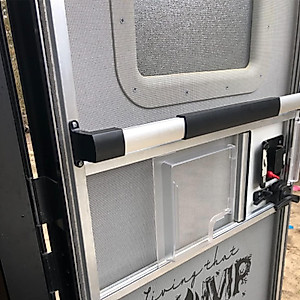 NOVINO RV Screen Door Slider Panel for Dexter 4701-00 RH Right Hand Series 5050 Radius Corner,Clear Plexiglass RV Screen Door Slide and 4700-00 Stopper