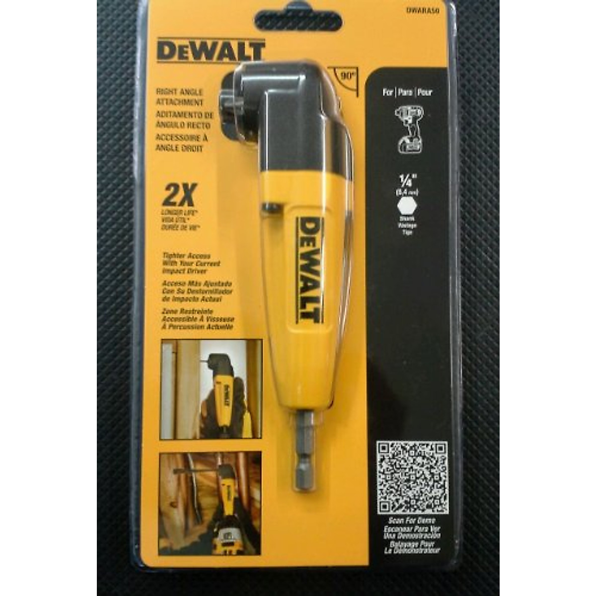 DEWALT Right Angle Drill Adapter DWARA050 HD Version in Retail Pack