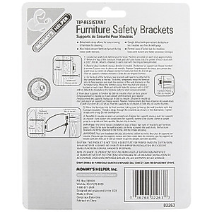Mommy's Helper - Tip Resistant Furniture Safety Brackets, 3 Pack