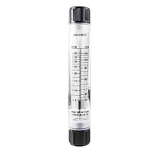BNYZWOT Inline Clear Acrylic Water Flowmeter 1PT Dia Threads G-25 4-40 GPM 15-150 LPM