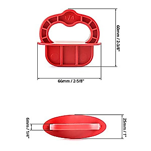 QWORK Deck Board Jig, 12 Pcs 1/4" Gap Deck Board Spacer Rings for Pressure Treated, Composite, PVC, Plank