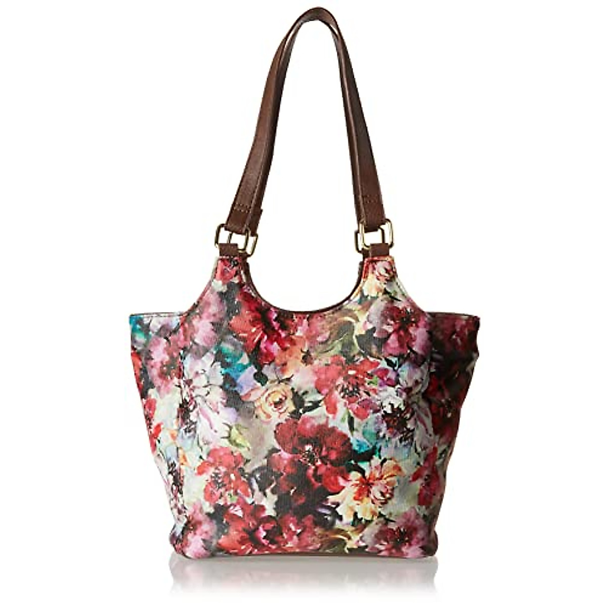 Bueno of California womens Double Handle Scoop Tote Carriers Bag Briefcase Handbag, Watercolor, X-Large US