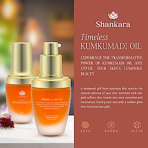 Shankara Kumkumadi Oil with Pure Saffron and Ayurvedic Herbs (Original Aroma 18ml)