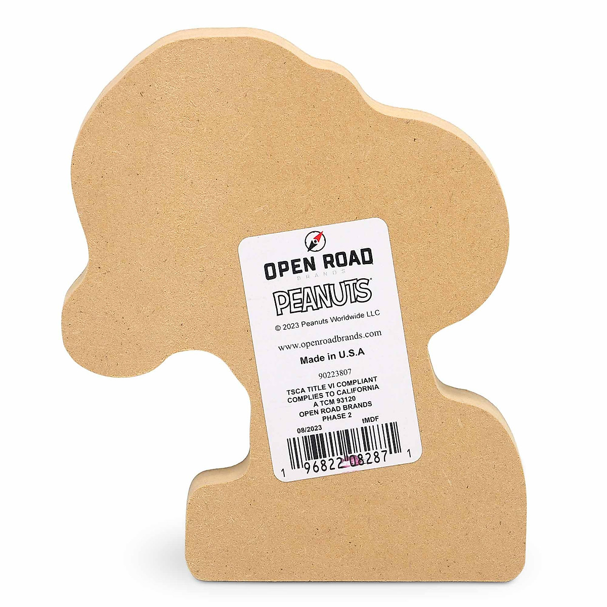 Peanuts Snoopy and Woodstock Warm Embrace Shelf Sitter Decor - Chunky Wood Block Tabletop Decoration for Home or Office