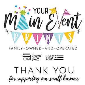Your Main Event Prints Unicorn Birthday Invitation - Unicorn Party Invite - 20 Fill-In Style - Envelopes Not Included