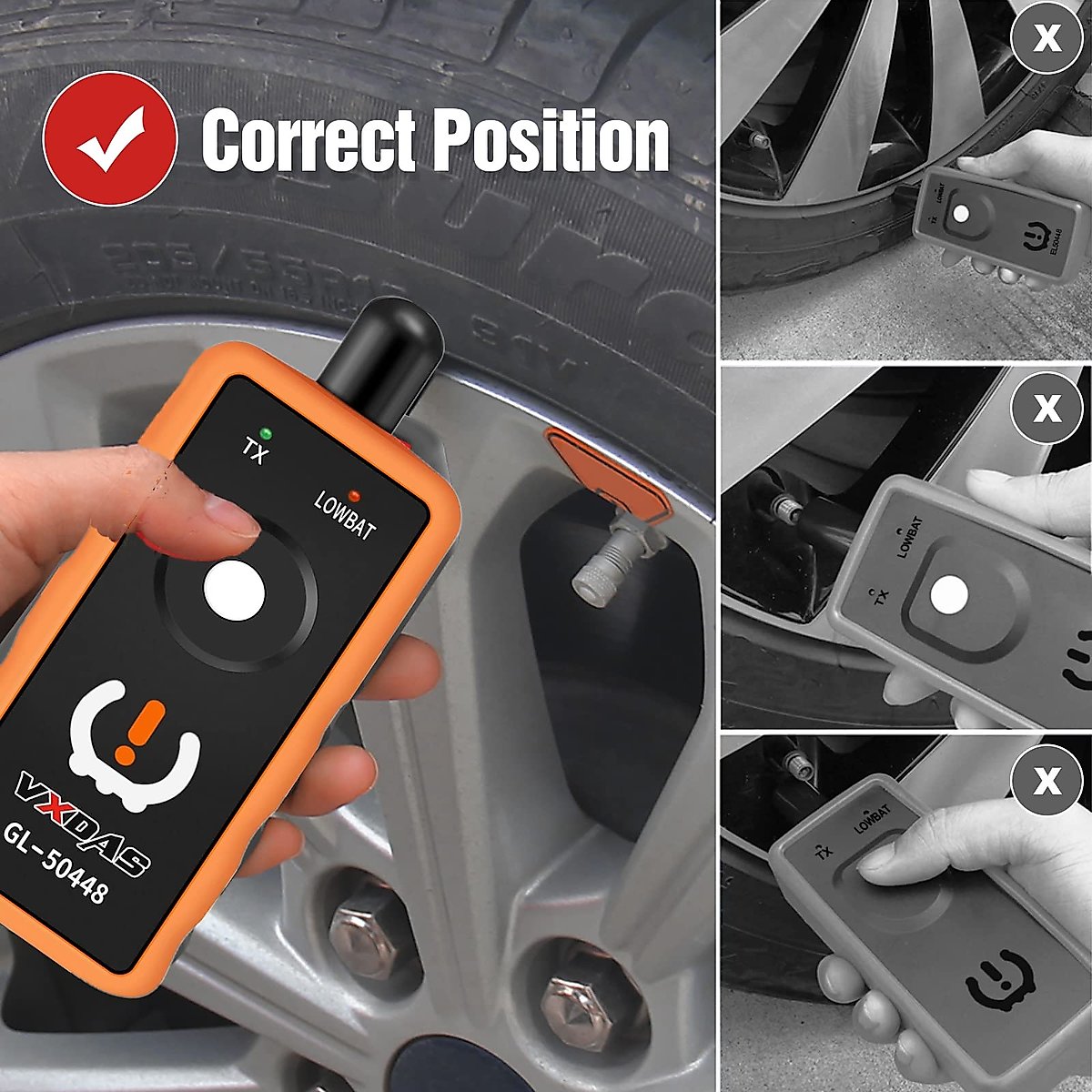 VXDAS TPMS Relearn Tool for GM Tire Pressure Monitor System Sensor TPMS Reset Tool GL50448 Programming Training Activation Tool for GM Chevy Vehicles Upgrade OEC-T5 EL50448