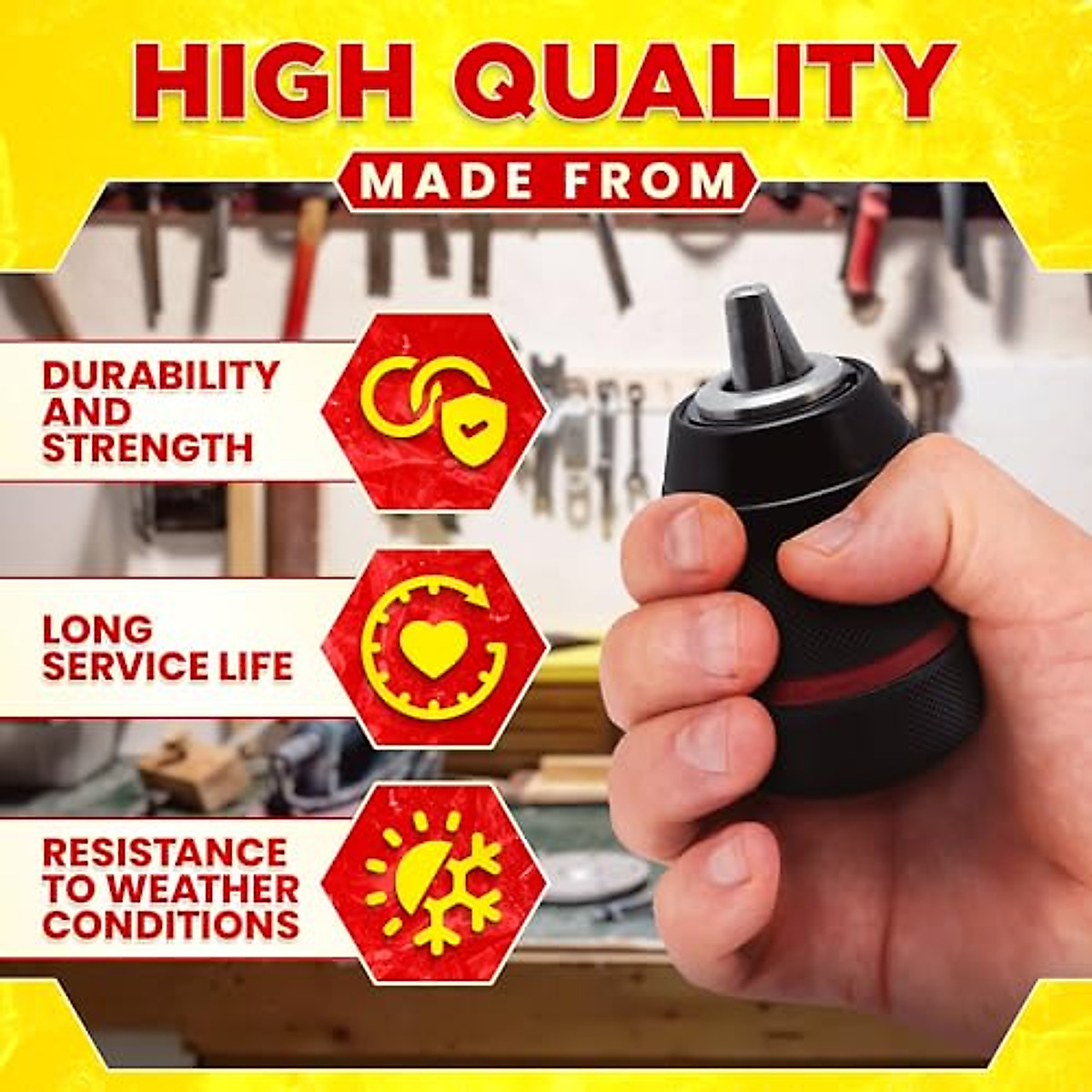 Keyless Drill Chuck for Impact Drill - 1/2-20unf Mount 2~13mm Hand Drill Accessories Clamping Force Quick Change Chuck Adapter - Hand Held Drill Chuck Replacement Keyless Chuck for Multi Purpose