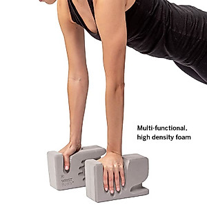 WRIST BUDDY® Yoga Blocks | Engineered to Reduce Wrist Pain, Enhance Wrist Comfort and Grip Strength on the Blocks | Best Performance Block | EVA Foam Blocks Yoga Accessories Set | Great Summer Gifts