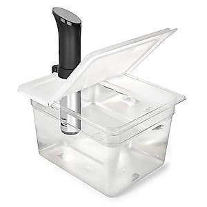 EVERIE Sous Vide Container 12 Quart EVC-12 with Collapsible Hinged Lid Compatible with Anova Nano or AN500-US00, Also Fits Instant Pot
