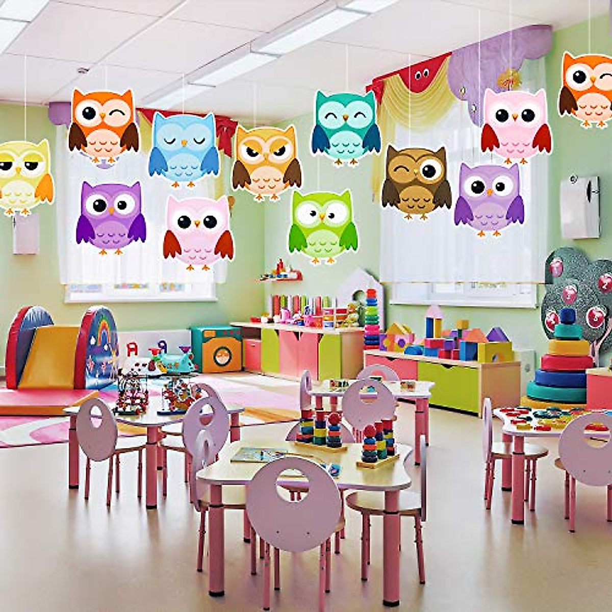 Colorful Owls Cutouts for Classroom & Party Decor