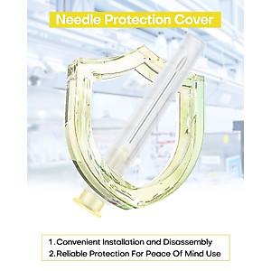 20G 5/8 Inch Luer Lock Disposable Needle with Cap for Lab Supplies, 100 Pack 16mm Industrial Injection Accessories