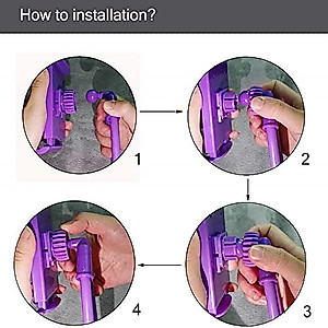 Lazy Gooseneck Cell Phone Holder, Universal Mobile Phone Stand, Lazy Bracket, 360 Rotating Free Neck Phone Holder, DIY Flexible Mount Stand with Multiple Function (Purple)