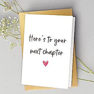 Spercy New Chapter Good Luck Card, New Job Congratulation Card, Leaving Job Gift for Colleague, Coworker Leaving Card, Retirement Card