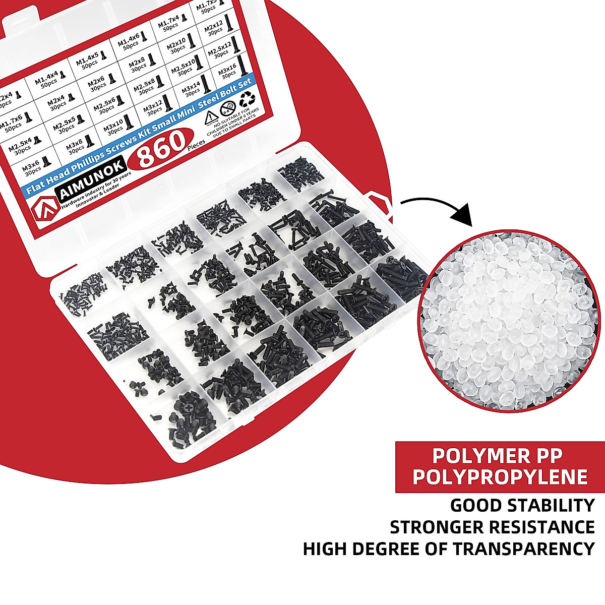 SAHHIVRM 860 PCS Small Computer Screws Assortment Kit, Black Tiny Eyeglass Screws M1.2 M1.4 M1.7 M2 M2.5 M3, PC & Laptop SSD Hard Drive CPU Cooler Screw, M.2 Electronic Screw Set.