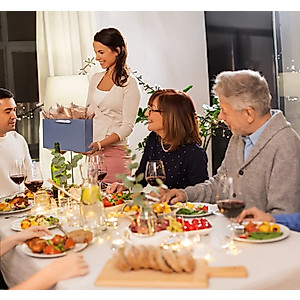 ysmile Blue Gift Bag Premium Paper Bag with Handle for Boutique Large 14" Birthday, Congratulation, Mother Day, Father Day, Valentine's Day