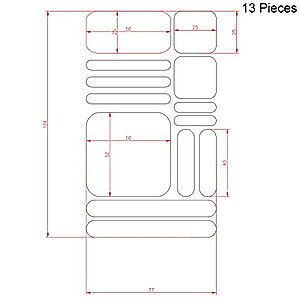 4 Pieces Grip Phone Tape Decals Anti-Slip Rubber Textured Phone Tape Adhesive Traction Grip Decal Stickers for Phones Tablet Computer Gaming Cases (Black)