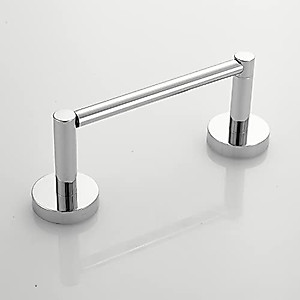 WEIKO Chrome Toilet Paper Holder Towel Ring,Bathroom Hardware Set,Hand Towel Holder Wall Mount Tissue Roll Holder with Double Post Bath Accessories SUS304 Stainless Steel 2pc