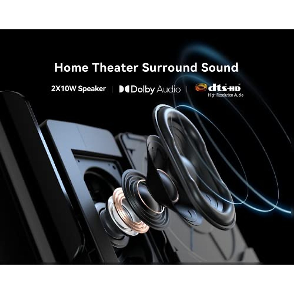 Dangbei Mars Pro 4K Projector, 3200 ANSI Lumens Laser DLP Projector with Android 4GB+128G, 2*10W HiFi Speakers, Auto Keystone Auto Focus HDR10 Home Theater