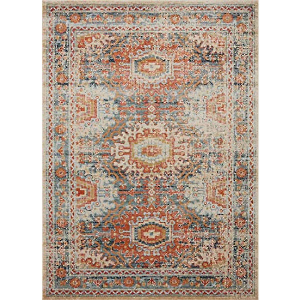 Loloi II Jocelyn Collection JOC-03 Mist/Multi, Transitional 7'-10" x 10' Area Rug