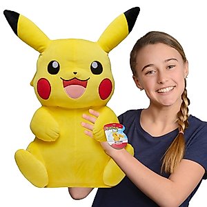 Pokemon Pikachu Giant Plush, 24-inch - Adorable, Ultra-Soft, Life Size Plush Toy, Perfect for Playing & Displaying - Gotta Catch ‘Em All