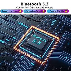 YBX.TREND Open-Ear Headphones Wireless Air Conduction Headphones Bluetooth 5.3 IPX7 Waterproof 8 Hrs Playtime Sport Headsets with Mic Answer Phone Call Music for Driving Running Hiking Yoga Bicycling